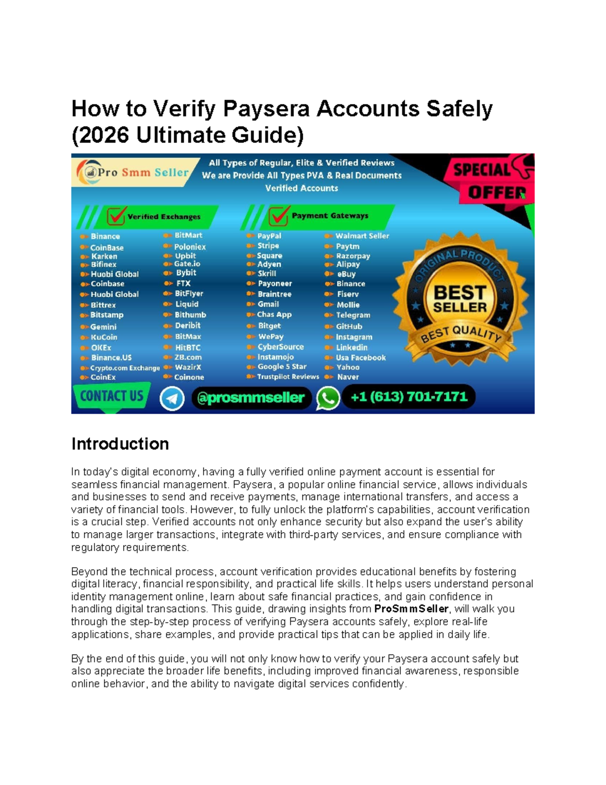 How to Safely Verify Paysera Accounts: 2026 Guide - Studocu