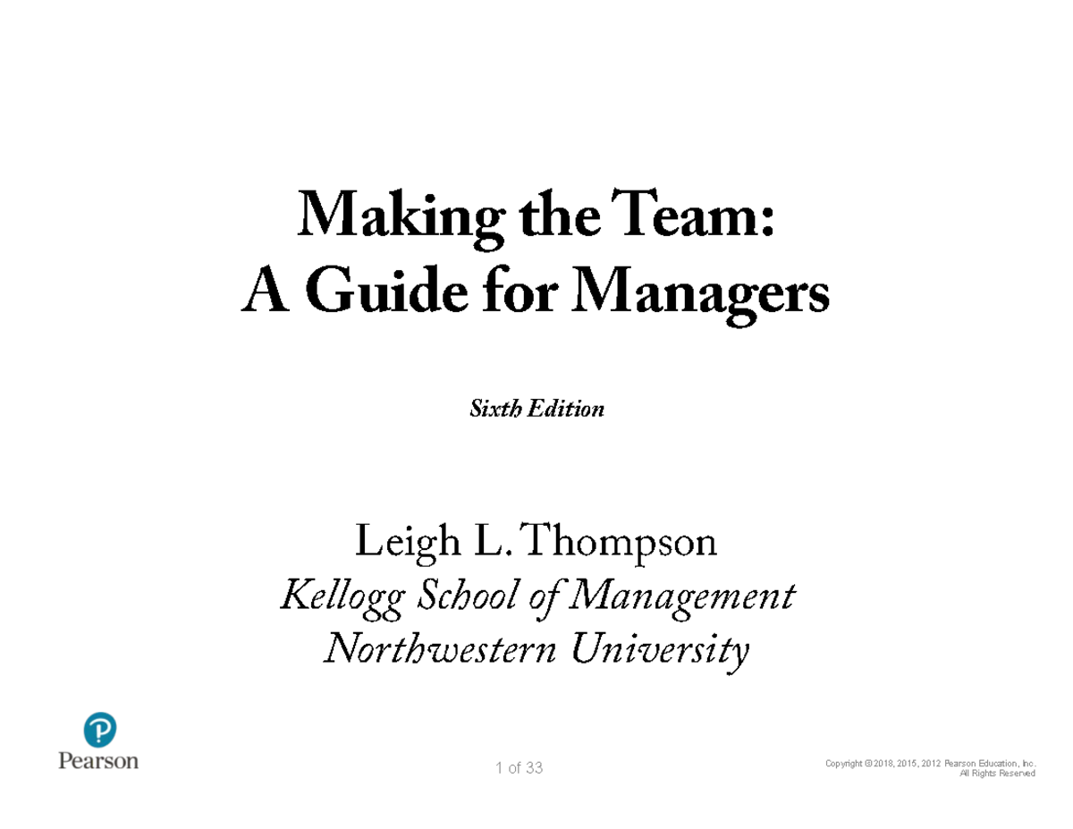 0134484215 CH07 PPT - Making the Team Professor Shaw - Making the Team ...