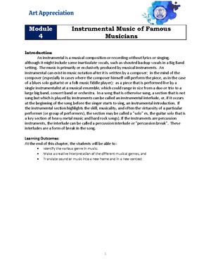 Module 3 History and Development of Art - Module 3 History and ...