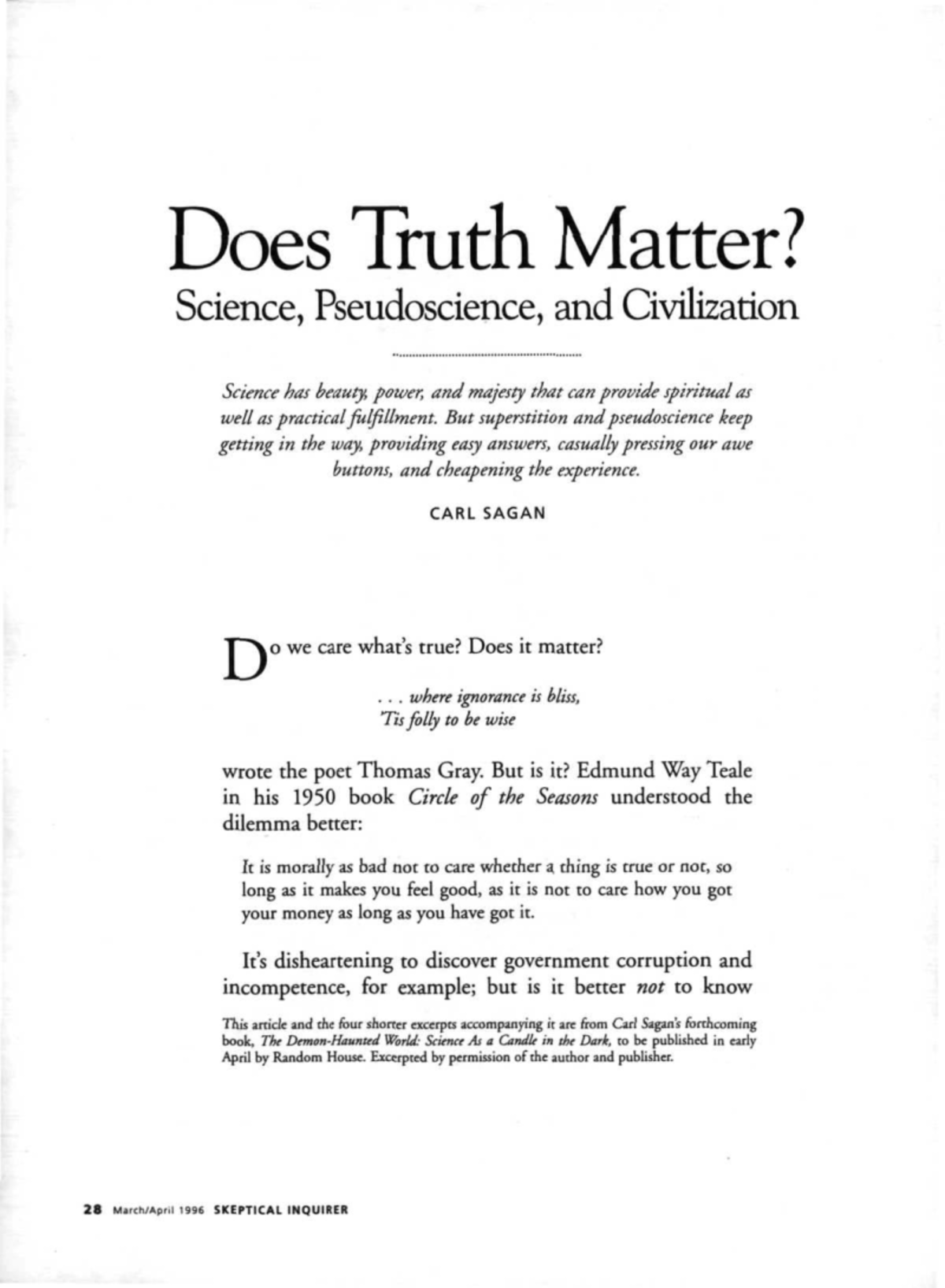 Does Truth Matter? Understanding Science vs. Pseudoscience Insights ...