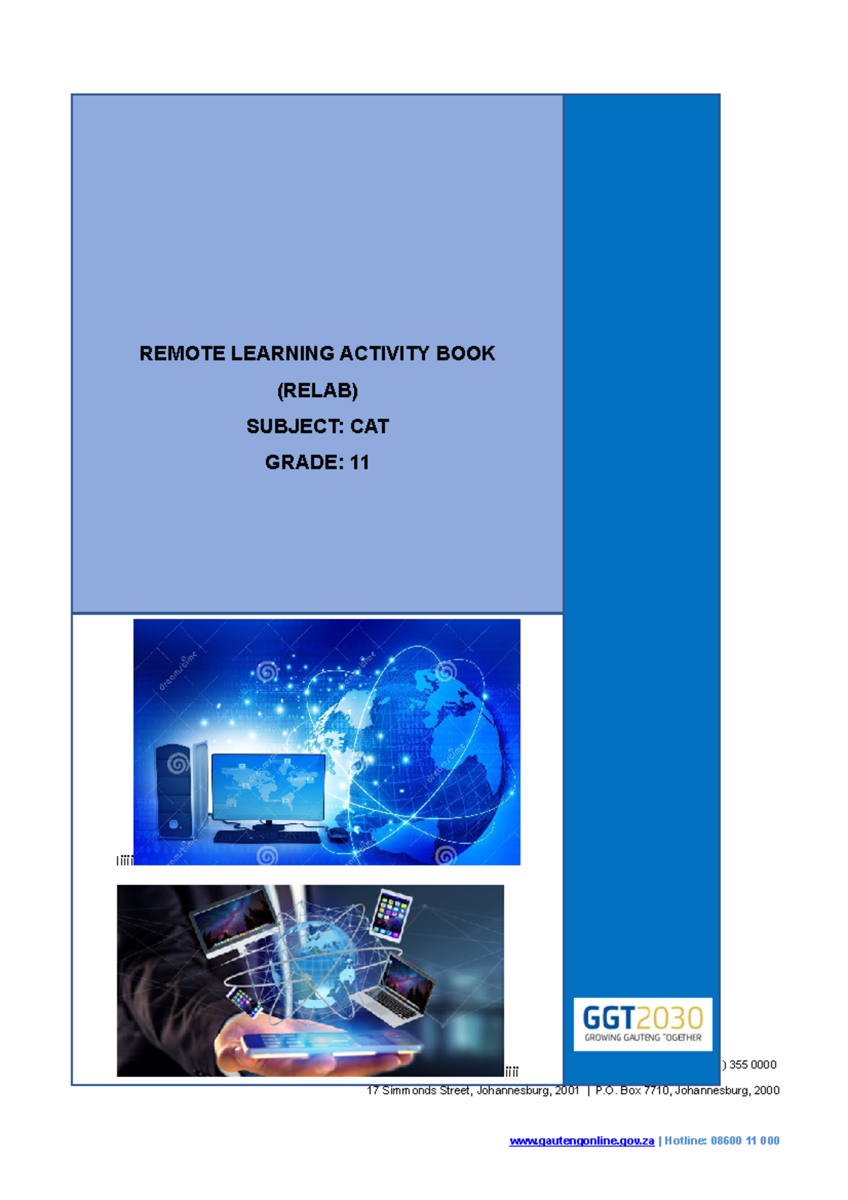 Grade 11 CAT Relab Term 1 & 2 Learner Guide and Activity Book - Studocu