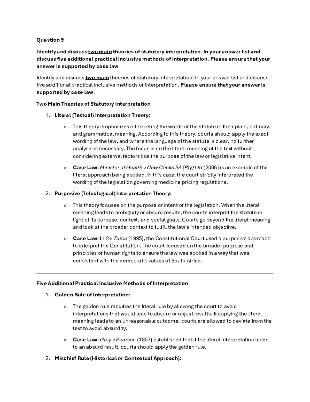 Theories and Methods of Statutory Interpretation: A Comprehensive ...
