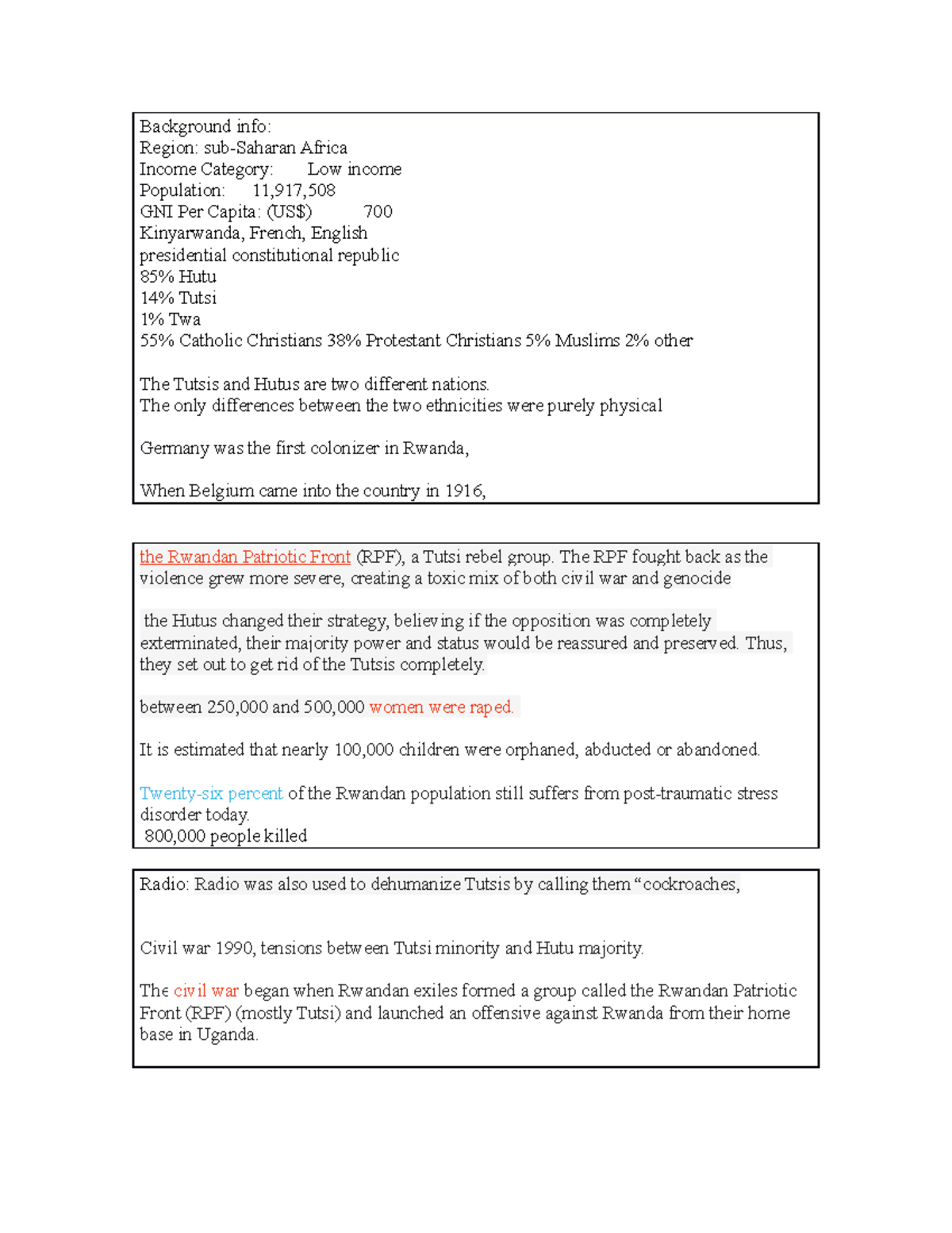 Rwanda Genocide: Conflict Resolution & Aftermath Notes 101 - Studocu