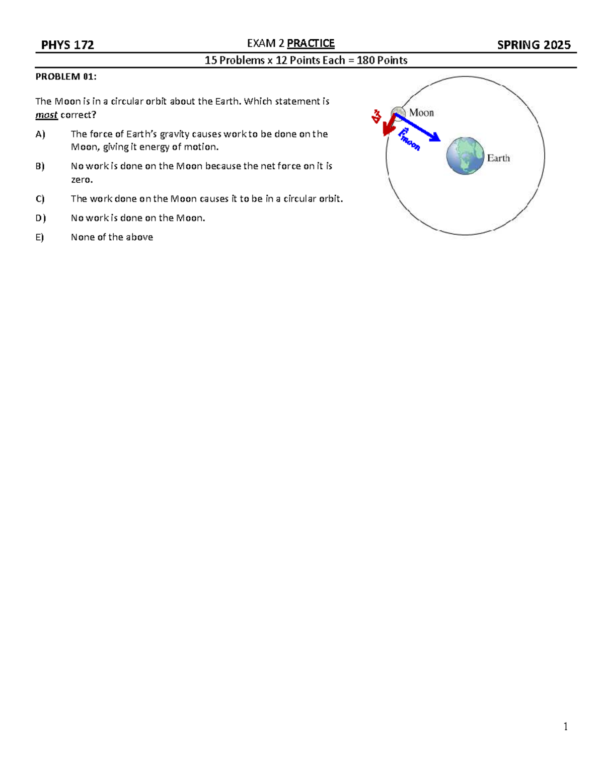 PHYS 172 SPRING 2025 EXAM 2 PRACTICE: 15 Problems & Solutions - Studocu