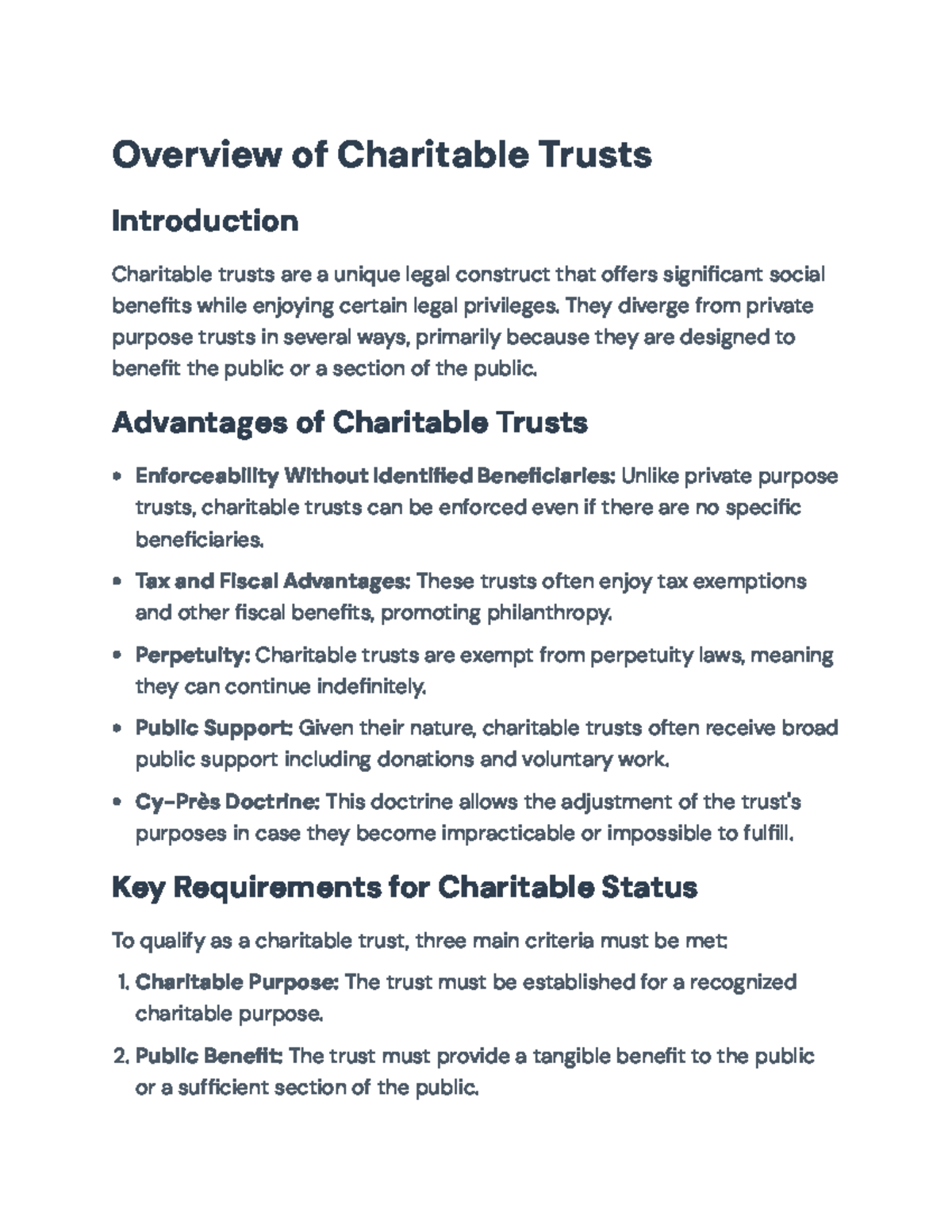 Charitable Trusts: Overview, Legal Criteria, and Case Studies ...