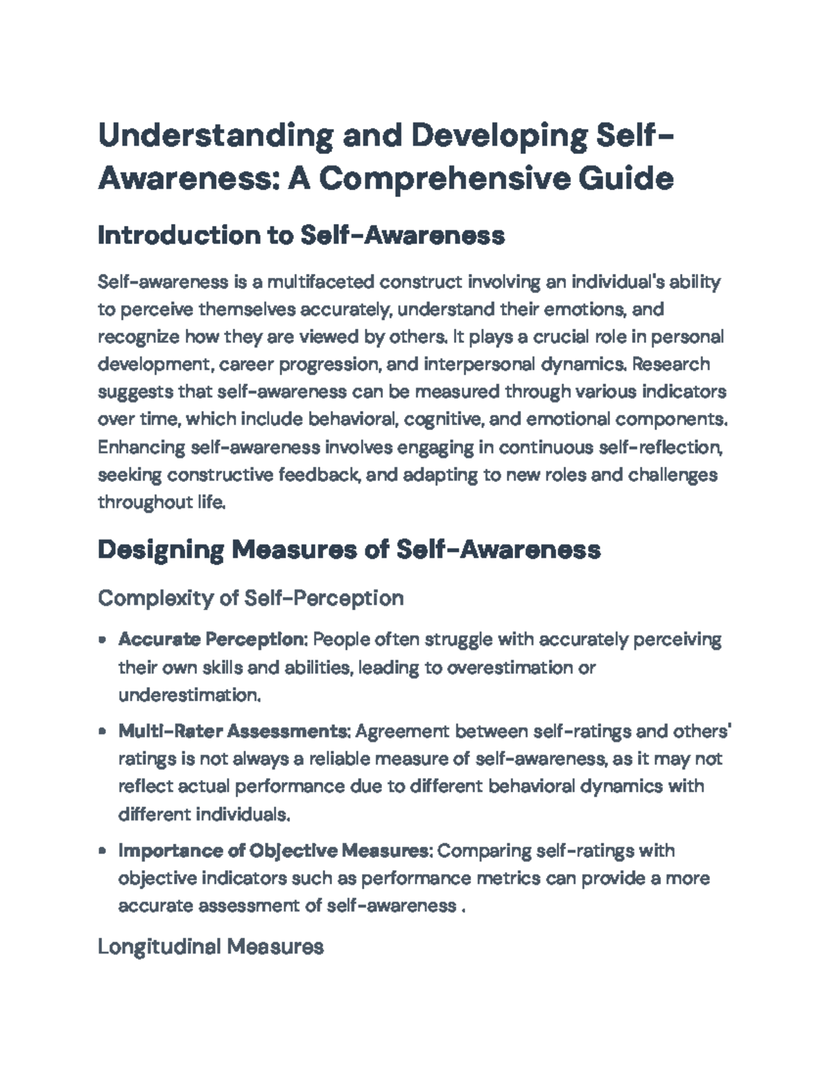 Understanding and Enhancing Self-Awareness: A Comprehensive Guide ...