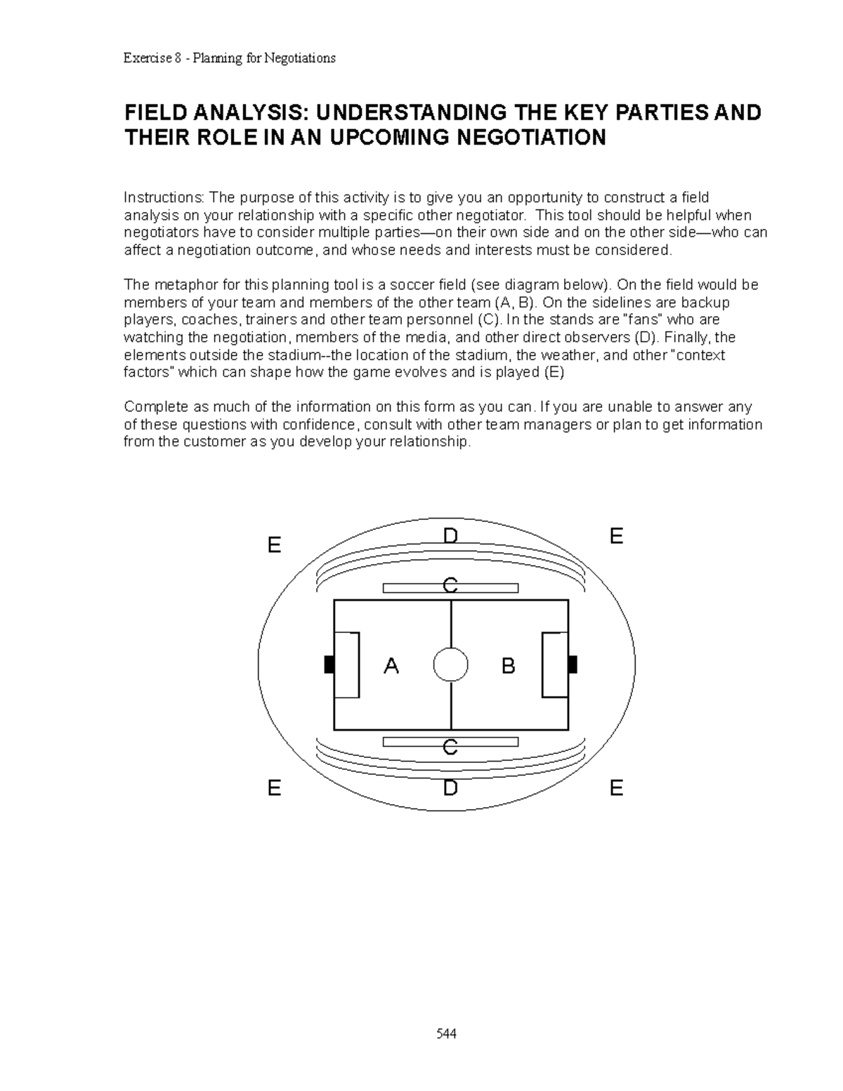 Negotiation Field Analysis: Key Players and Strategic Insights - Studocu