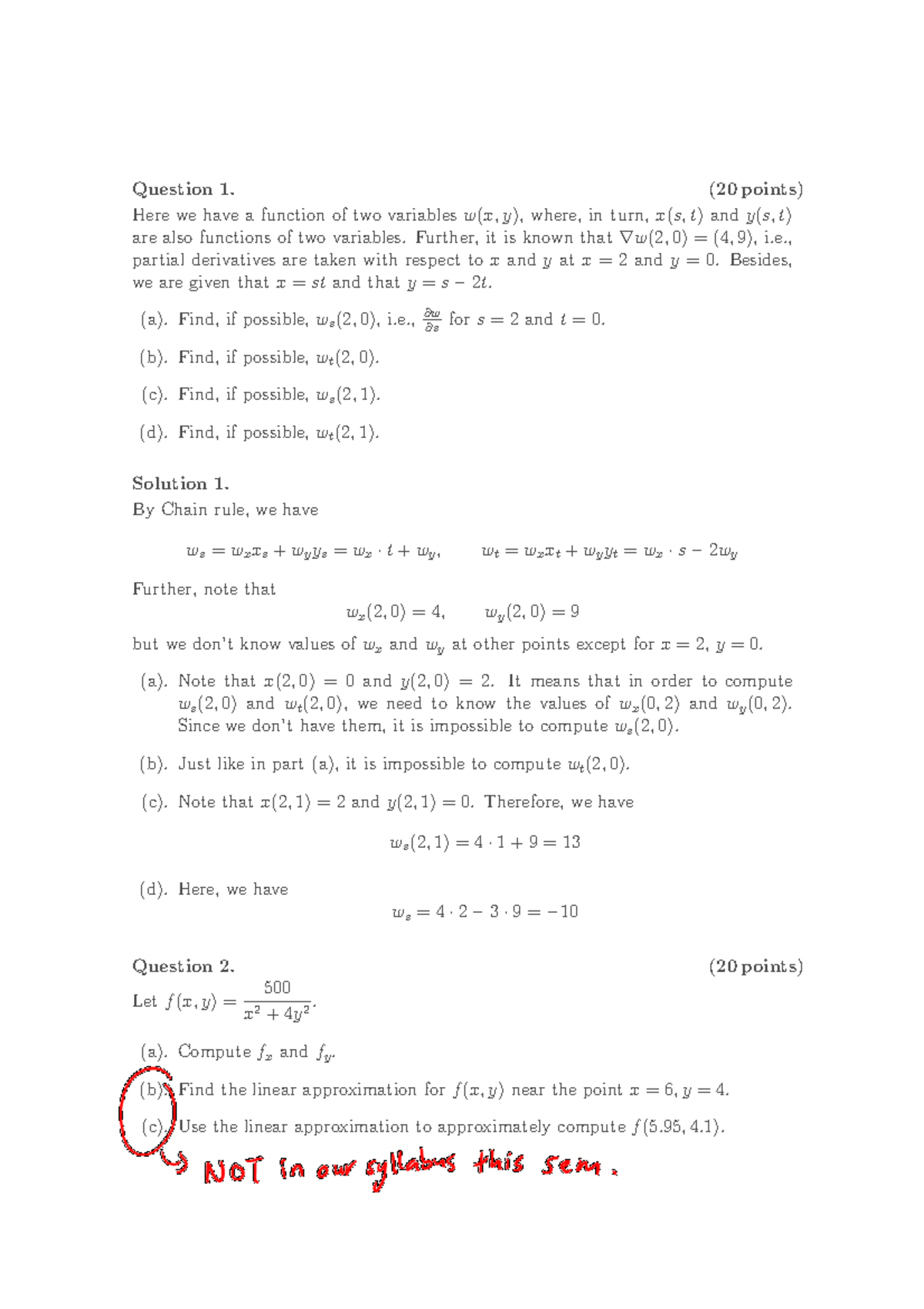 MH1811 2122 SEM2 Midterm Questions & Solutions - Studocu