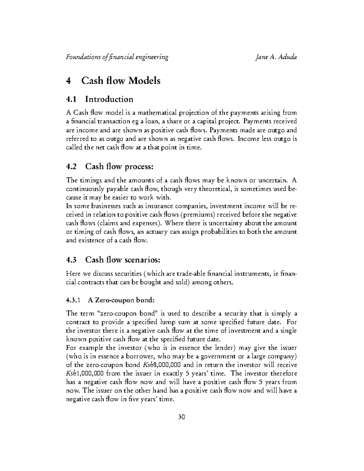 Foundations of Financial Engineering: Cash Flow Models & Time Value of ...