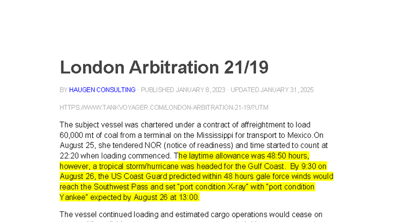 London Arbitration Case Study: Key Issues and Findings - Studocu