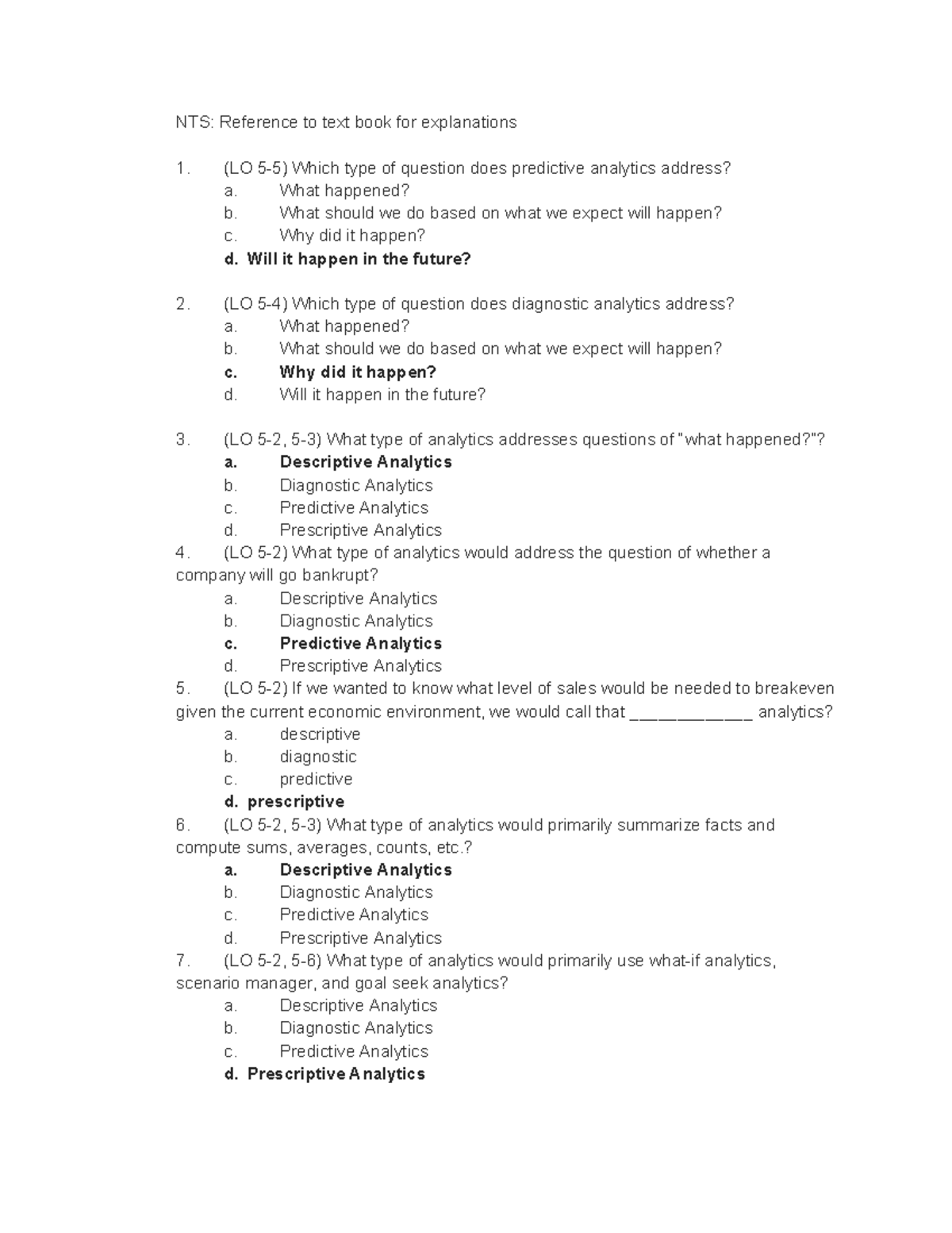 Accounting Info Systems Study Sheet - NTS: Reference to text book for ...