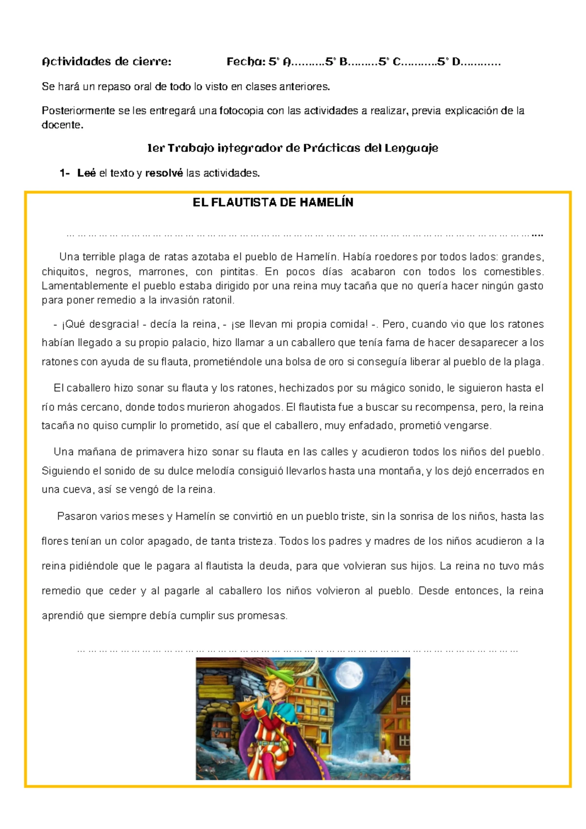 Secuencia Didáctica de Prácticas del Lenguaje: Hansel y Gretel (3 ...