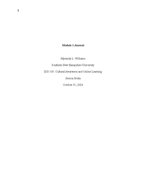 HUM 102 Module 1 - Assignment - 1 Module One Short Answer Myranda ...