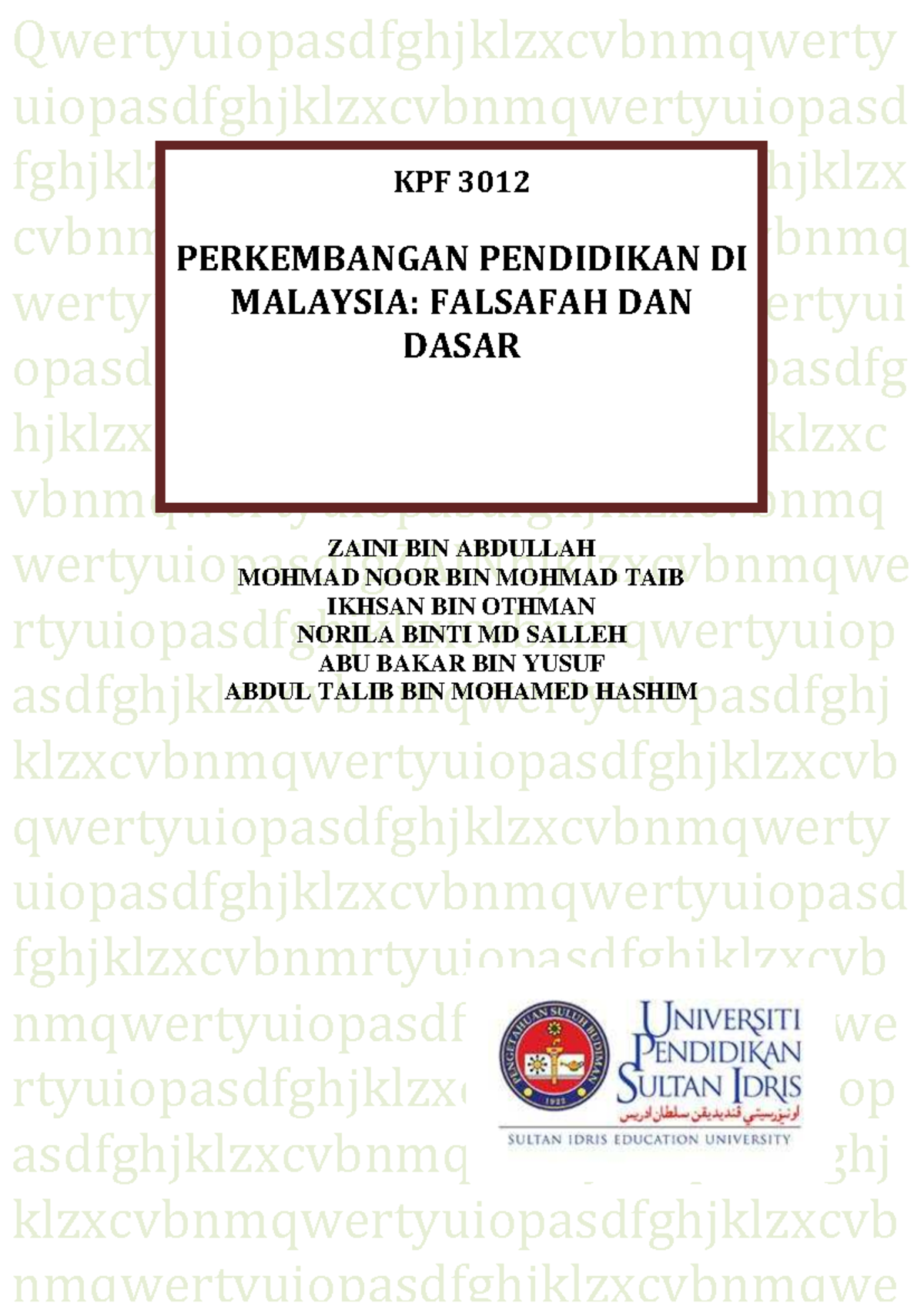 Falsafah Pendidikan Kebangsaan (FPK) dan Dasar Pendidikan di Malaysia ...