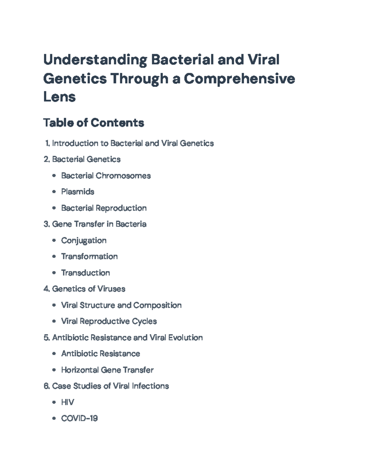 Bacterial and Viral Genetics Overview: Mechanisms & Case Studies - Studocu
