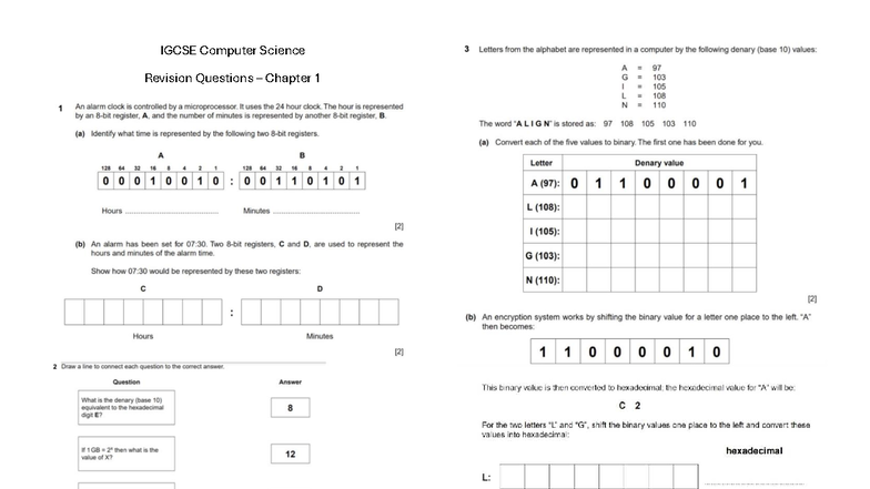 Igcse CS Revision Questions - Ch1 - English grade 4 Syllabus - IGCSE ...