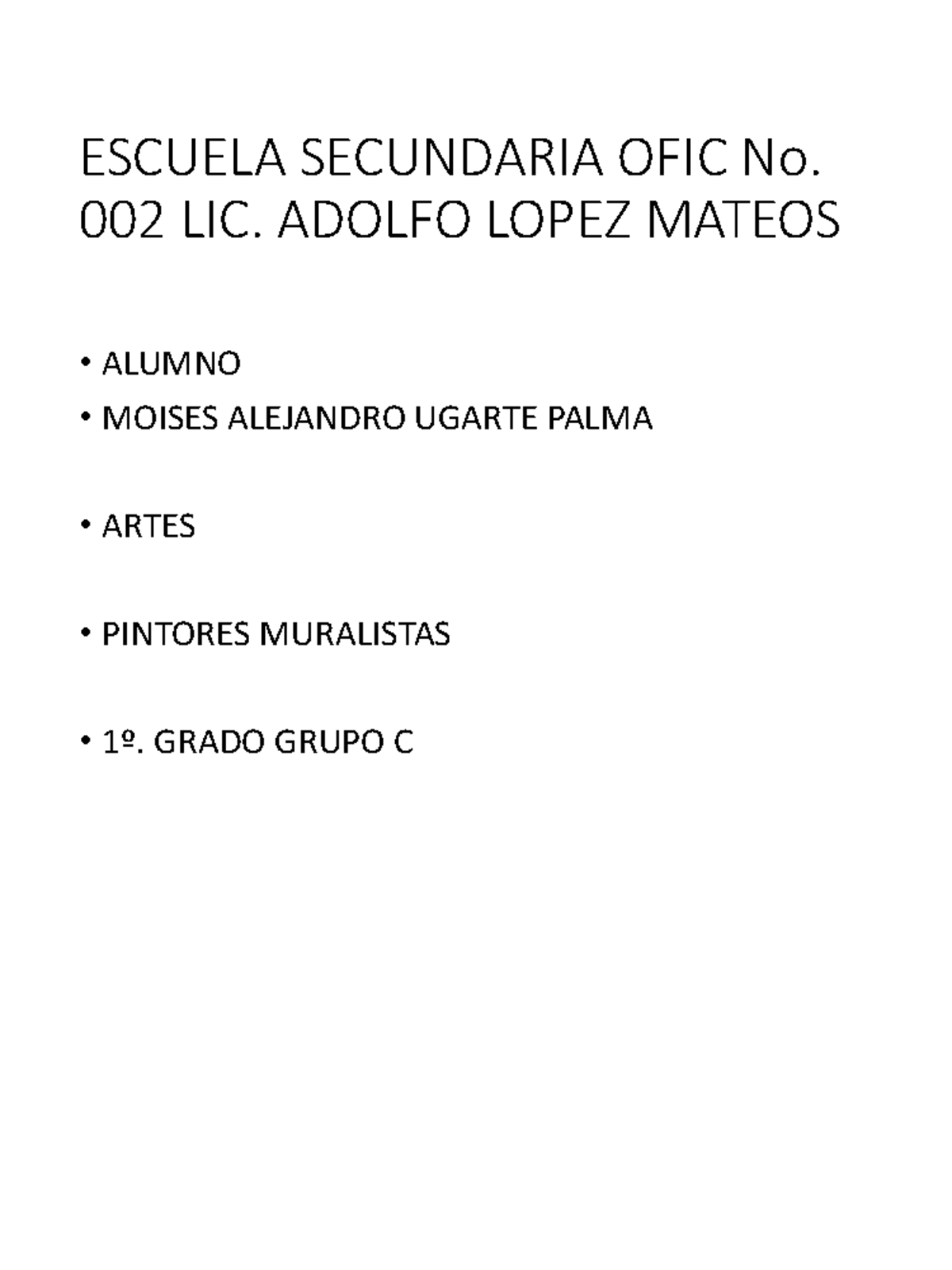 Biografía de Diego Rivera y David Alfaro Siqueiros - 1º Grado C - Studocu