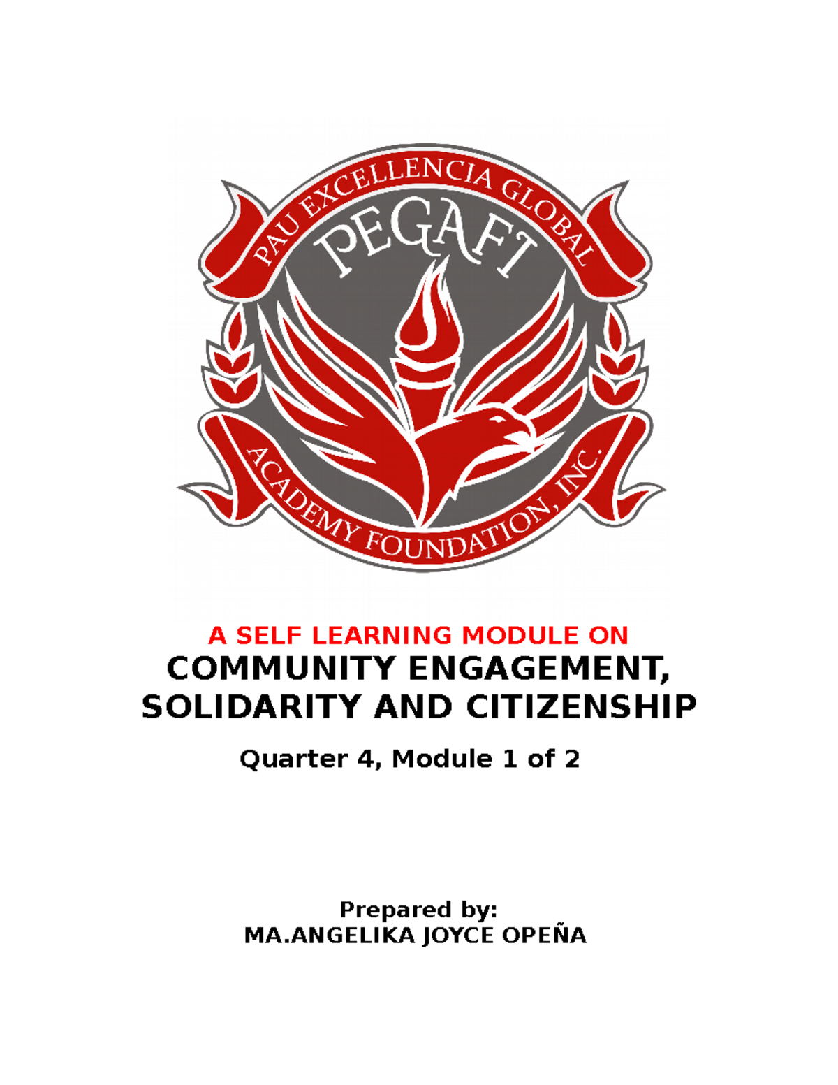 CESC- Q4 Module 1 - Community Engagement, Solidarity & Citizenship ...