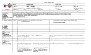 Matatag DLL WEEK 7 English G4 - MATATAG K to 12 Curriculum Daily Lesson ...