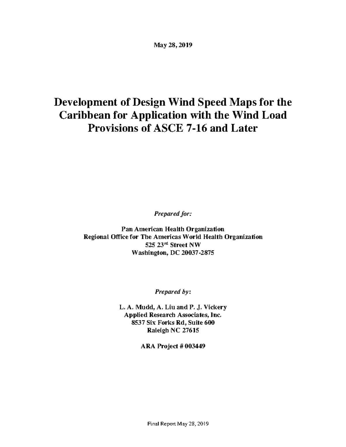 Development of Wind Speed Maps for the Caribbean: ASCE 7-16 Guidelines ...