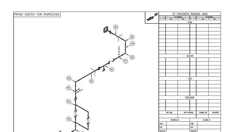 250 P F1 103 Lable - ... - Engineering Drawing I - PIPING SKETCH FOR ...