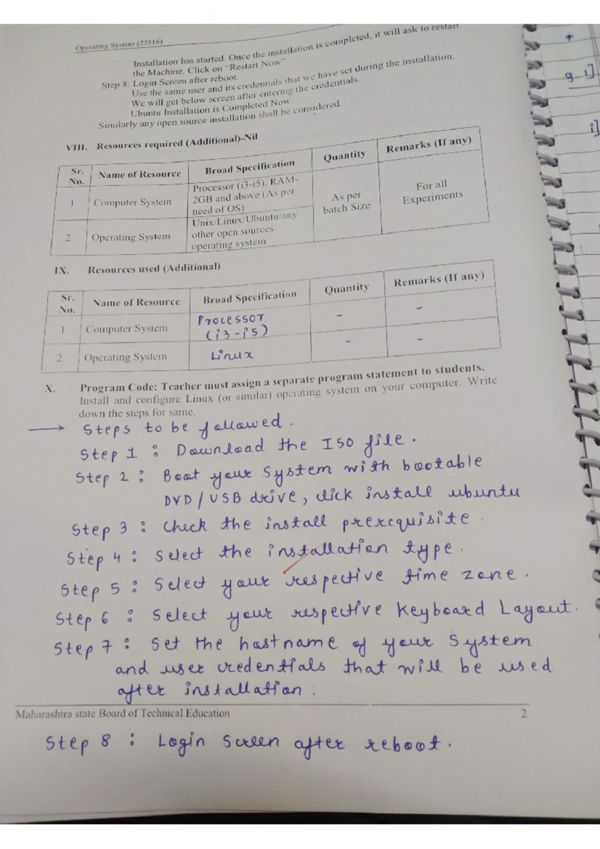 Osy Practical Lab Exercises 1 to 11 Overview - Studocu