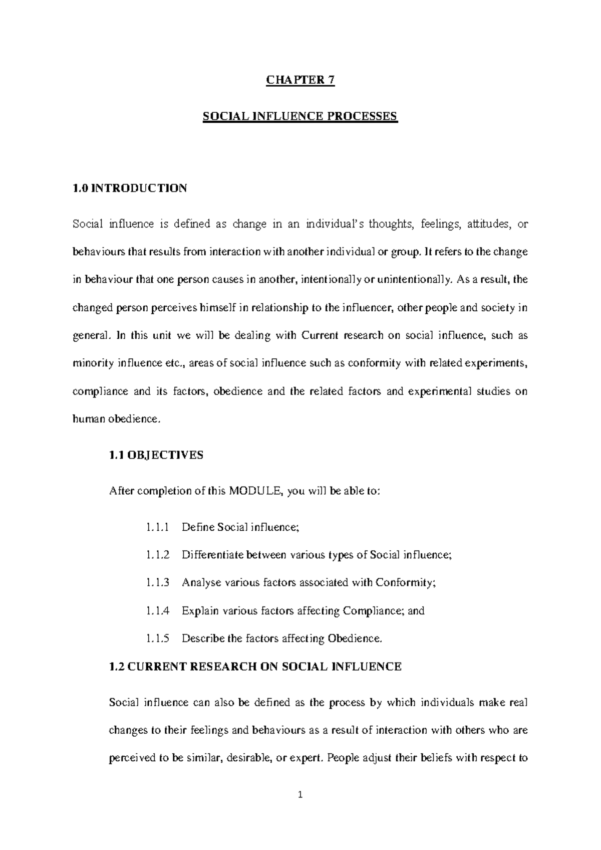 Chapter 7: Social Influence Processes - Key Concepts and Research Notes ...