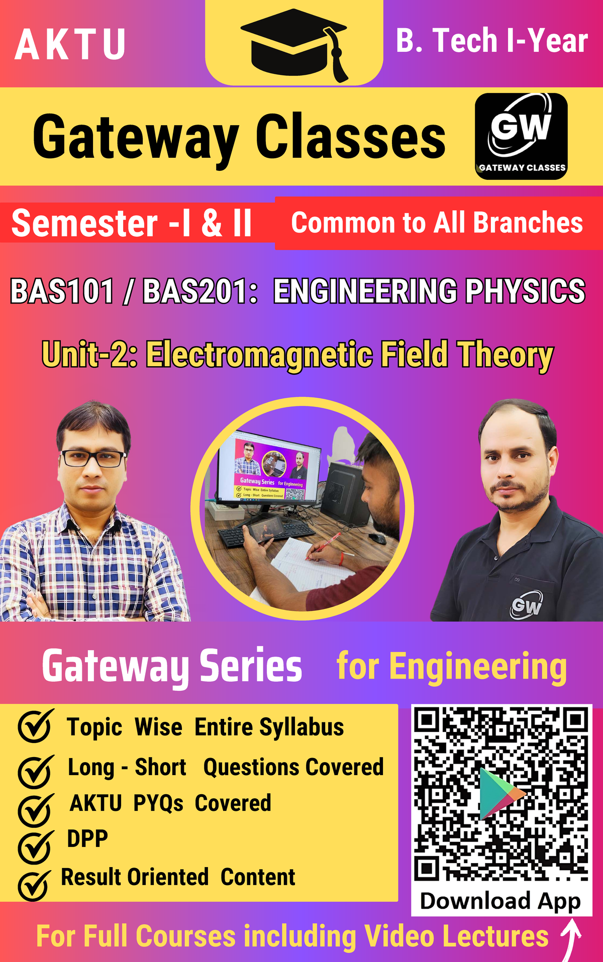 AKTU B. Tech BAS101 BAS201: Engineering Physics U-2 Combined Notes ...