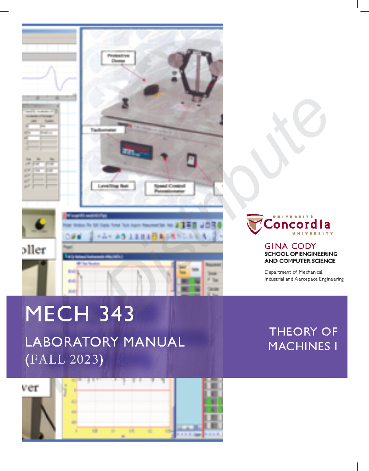 MECH 343 Laboratory Manual: Theory of Machines I (Fall 2023) - Studocu