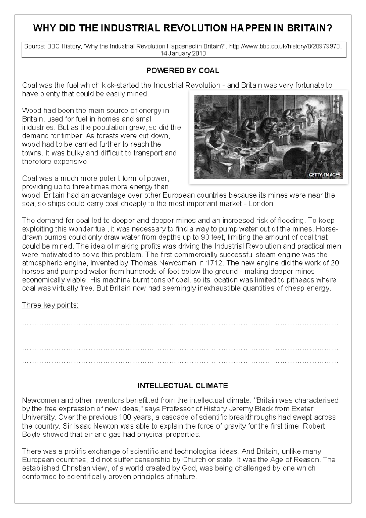 Industrial Revolution in Britain: Key Factors & Insights - Studocu