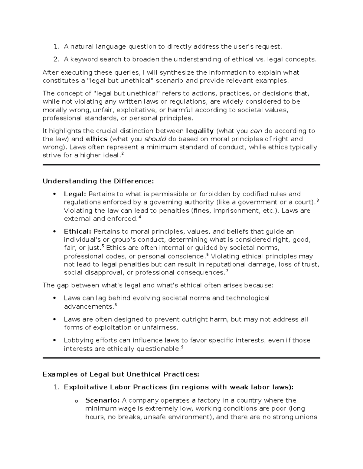 Legal vs. Ethical: Understanding the Distinction and Examples - Studocu