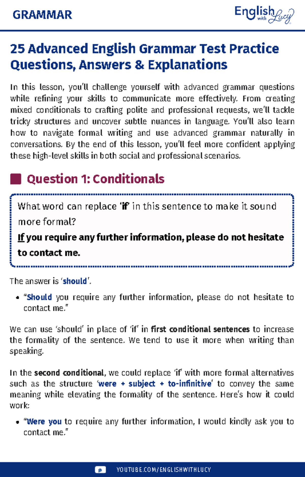 25 Questions + C1 (Advanced) Business English eb - ####### © In this ...