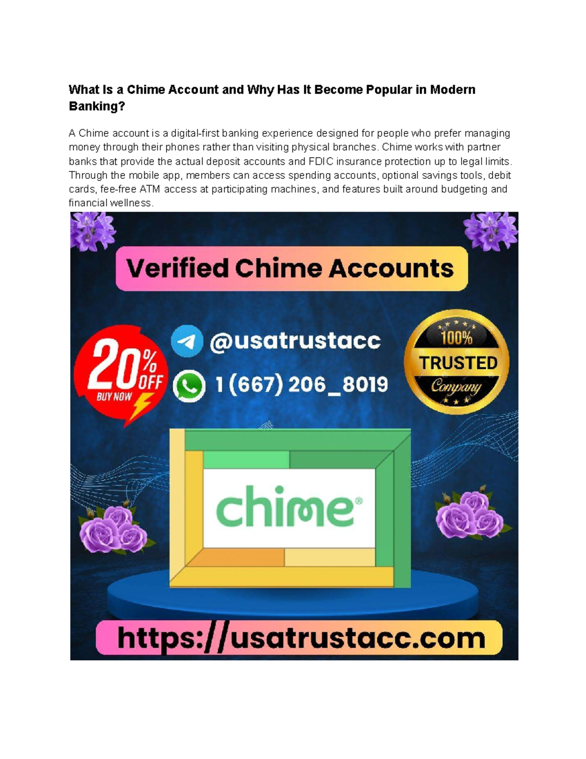 Top Sites for Purchasing Verified Chime Bank Accounts (Aged & PVA ...