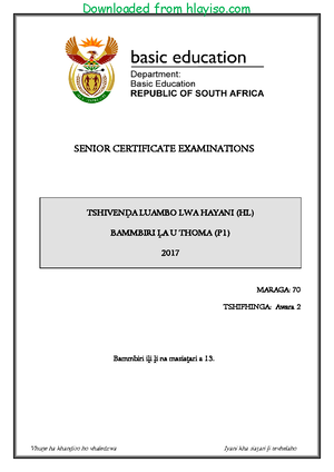 Xitsonga Study Guide Grade 11 - Study Guide Via Afrika Xitsonga Ririmi ...