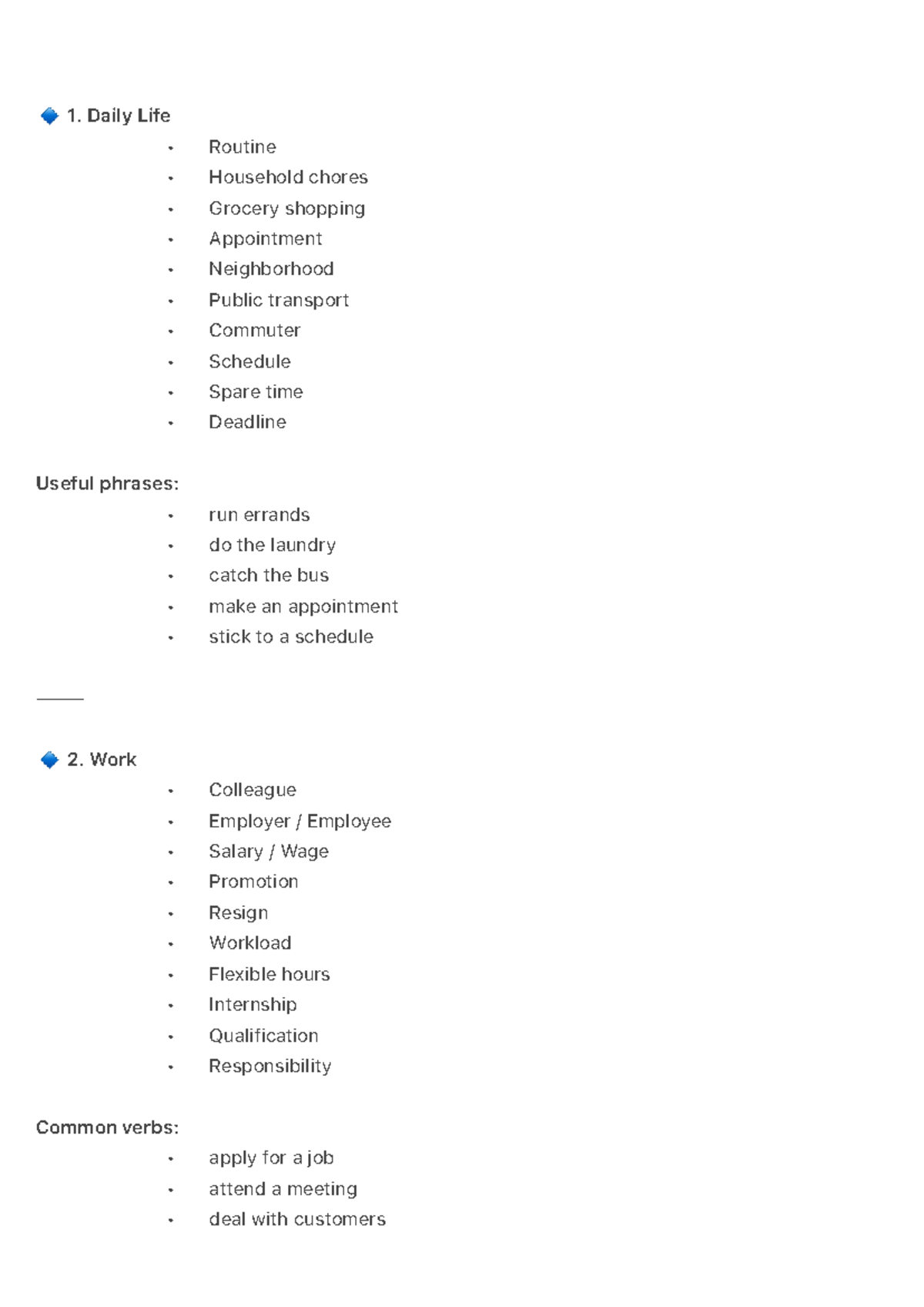 Daily Life Routine & Work Skills: A Comprehensive Guide - Studocu