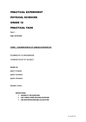 Lab Report- Conservation of Linear Momentum - Linear Momentum 10-13 ...