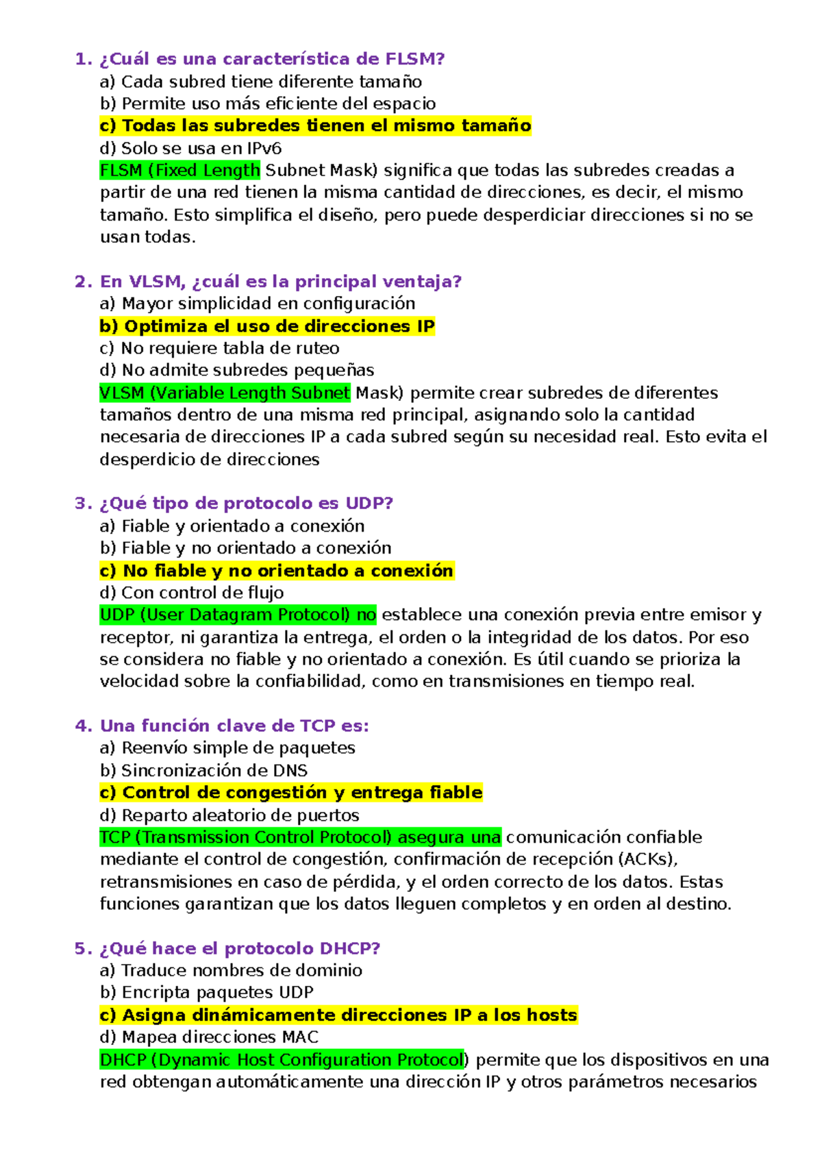 Características de FLSM y VLSM en Redes IP - Studocu