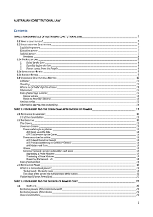 Australian Constitutional Law A1 - 70616 Australian Constitutional Law ...