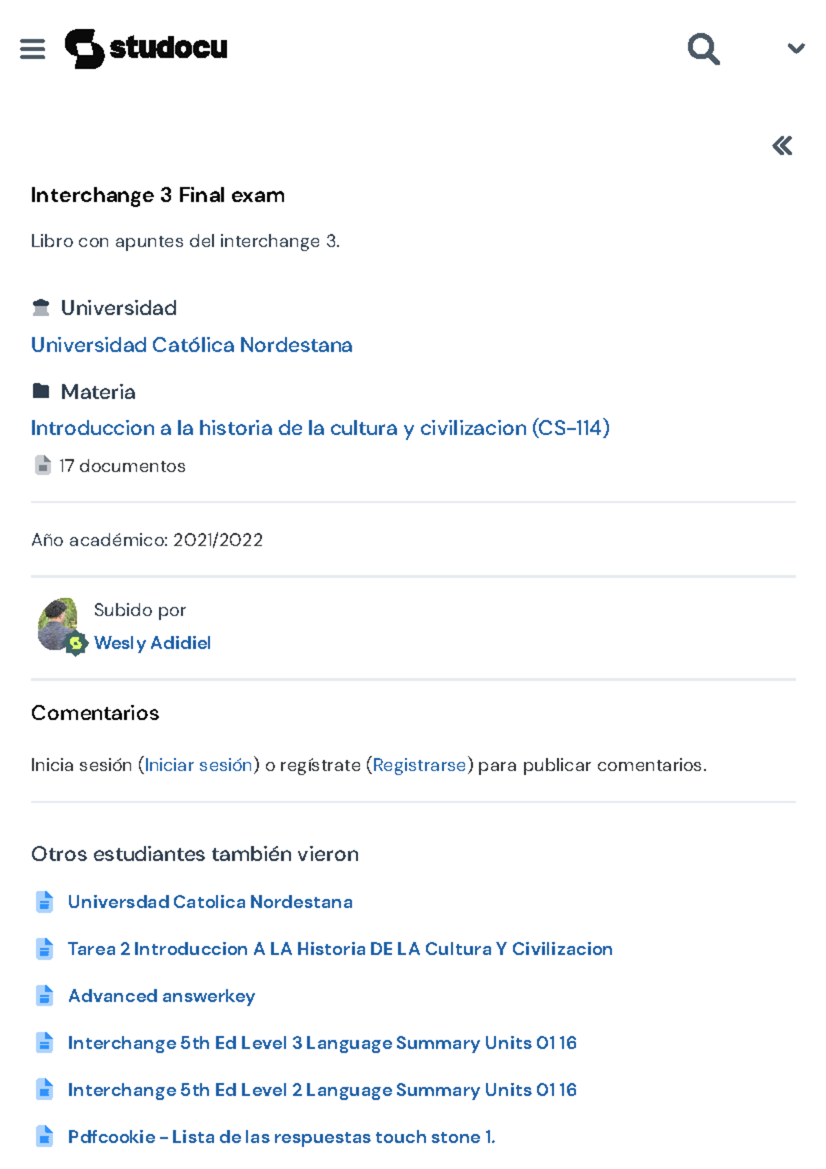 Interchange-3 Final Exam Study Guide for 2021 Academic Year - Studocu