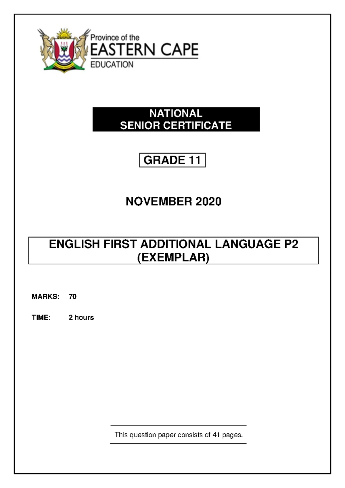 Sophietown - Eng(FAL) grade 11 - (EC/NOVEMBER 2017) ENGLISH FIRST ...