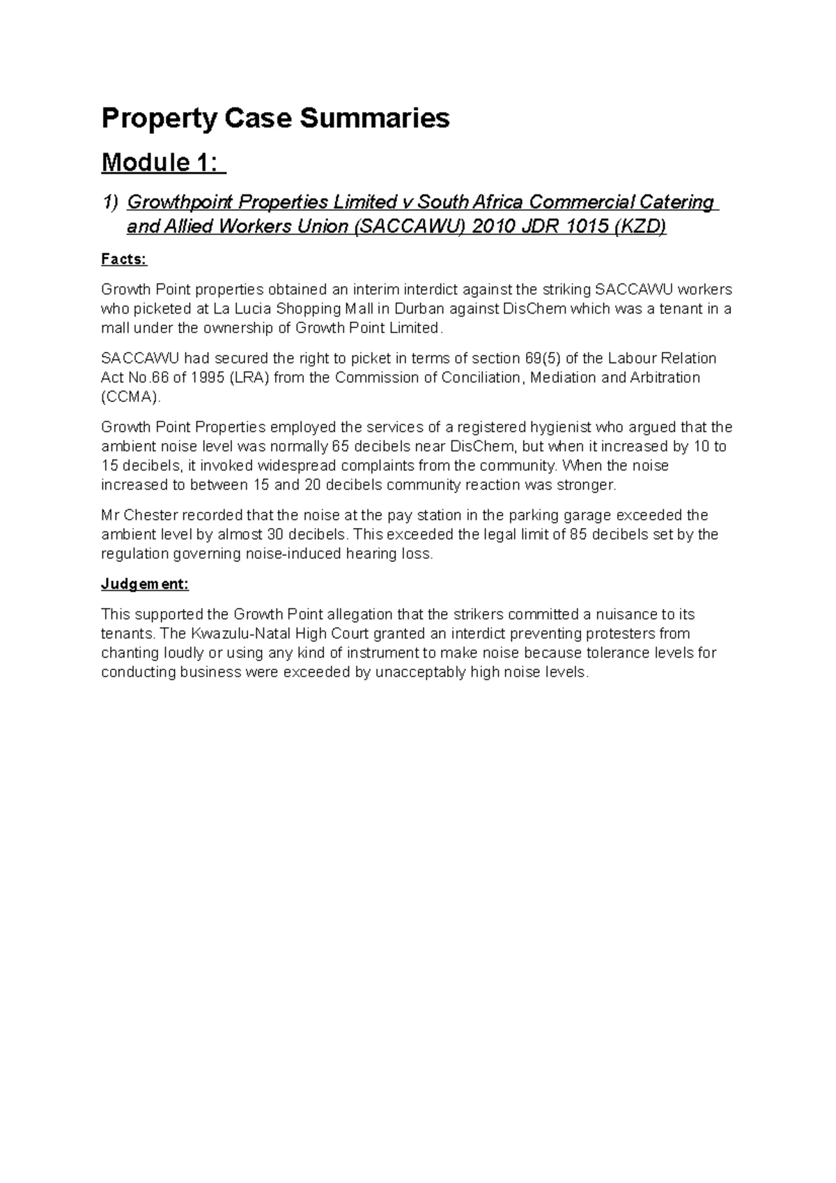 LPY41Y0 - Law of Property Second Semester Test Practice Material - Studocu