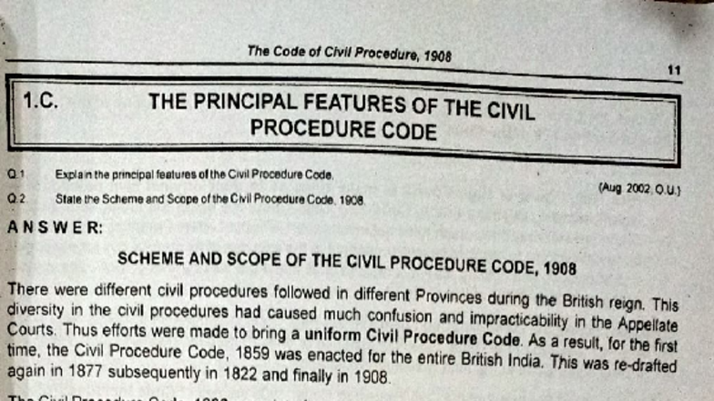 The Code of Civil Procedure, 1908: Key Features and Amendments (CPC ...