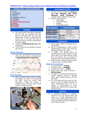 Histopath LEC Finals – CELL Blocks - Cell Blocking – To process body ...
