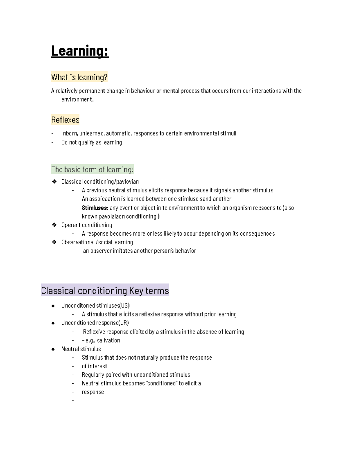 PSY CHP 7 - Understanding Learning: Classical & Operant Conditioning ...
