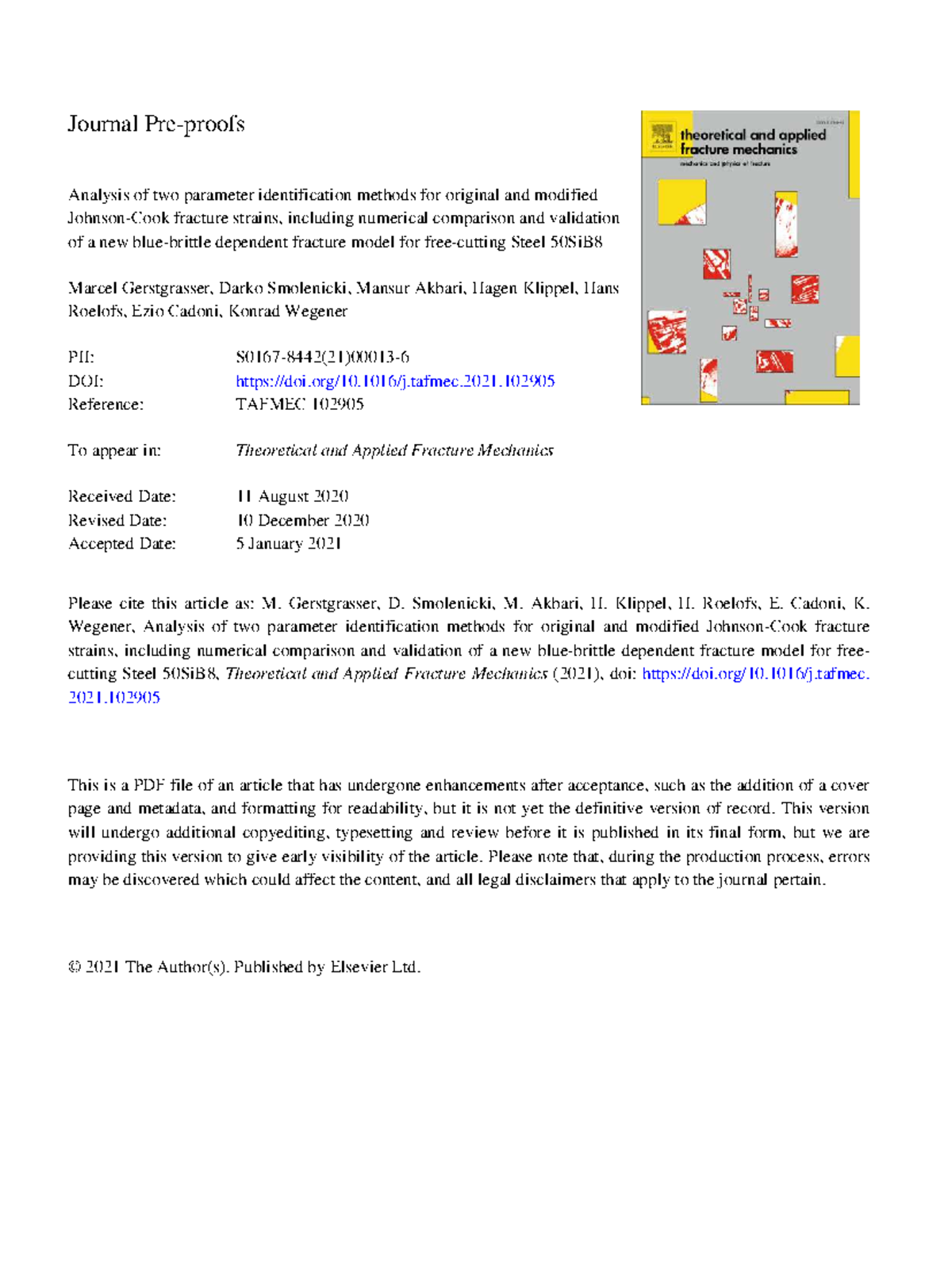 Analysis of Two Parameter Identification Methods for Steel 50SiB8 ...