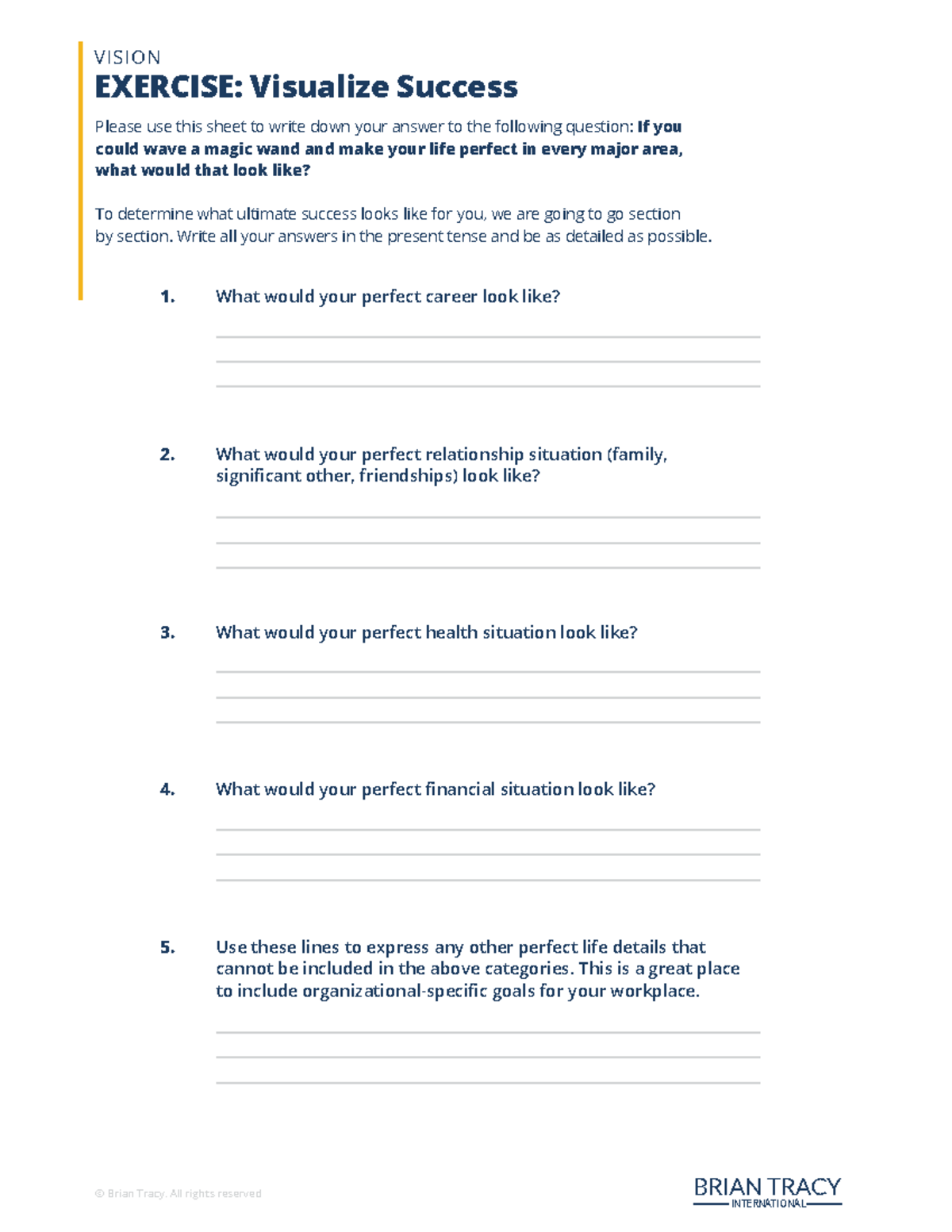 2-Visualize Success - VISION EXERCISE: Visualize Success Please use ...