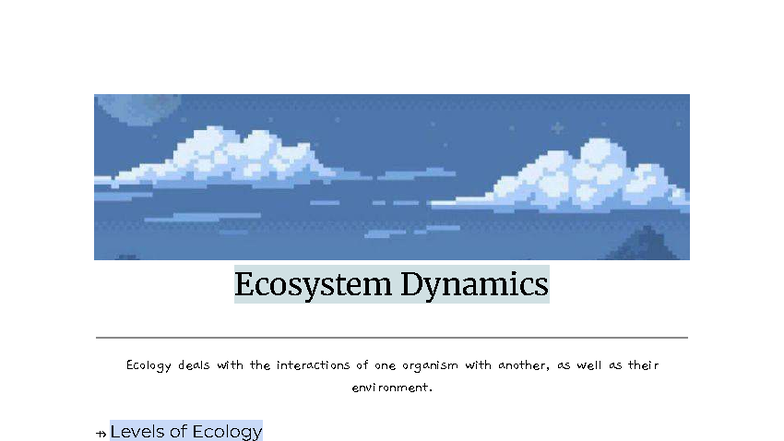 Biology Y11 & Y12: Ecosystem Dynamics and Interactions in Module 3 ...