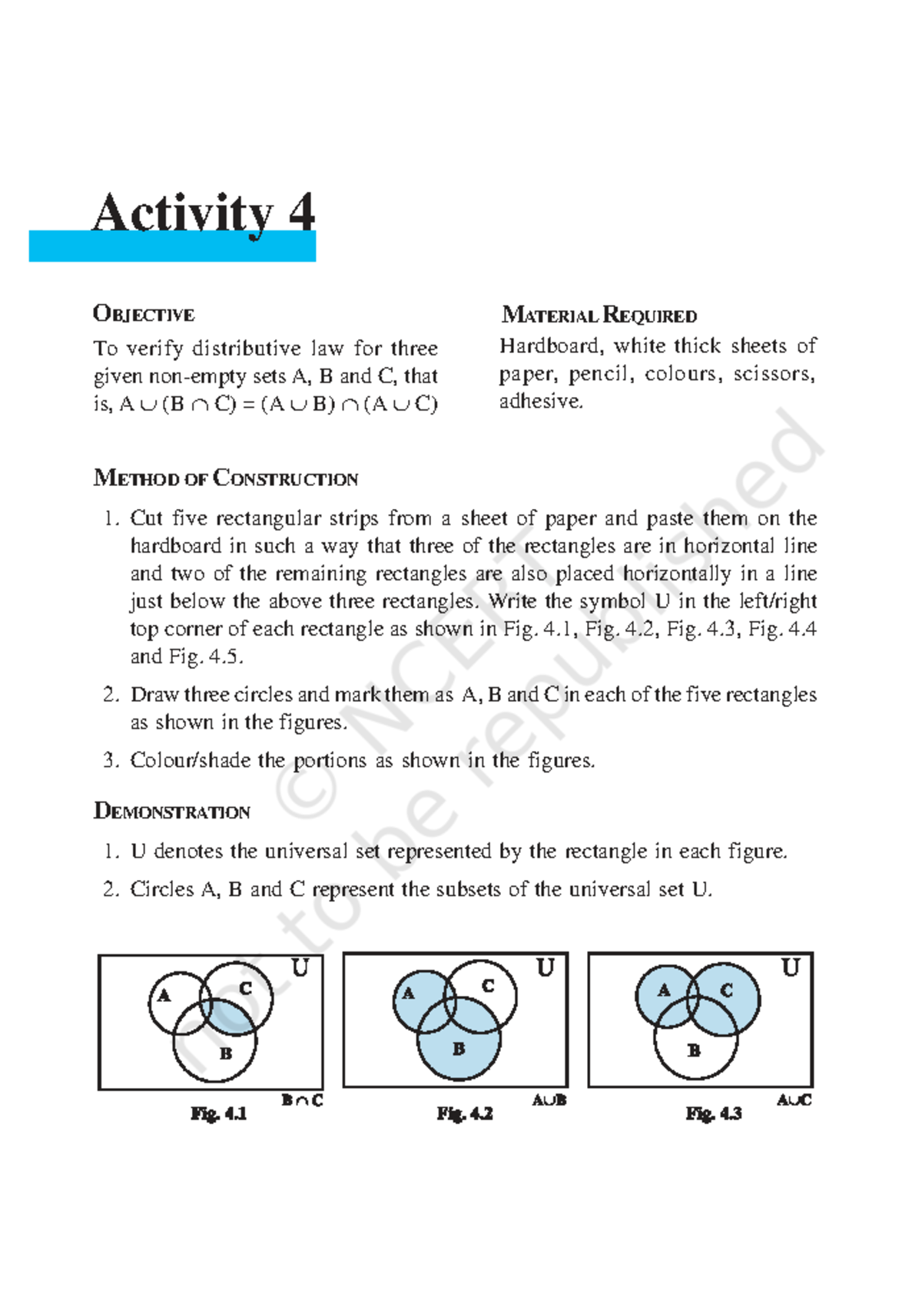 Activity 4: Verifying Distributive Law with Sets - Lab Manual XI - Studocu