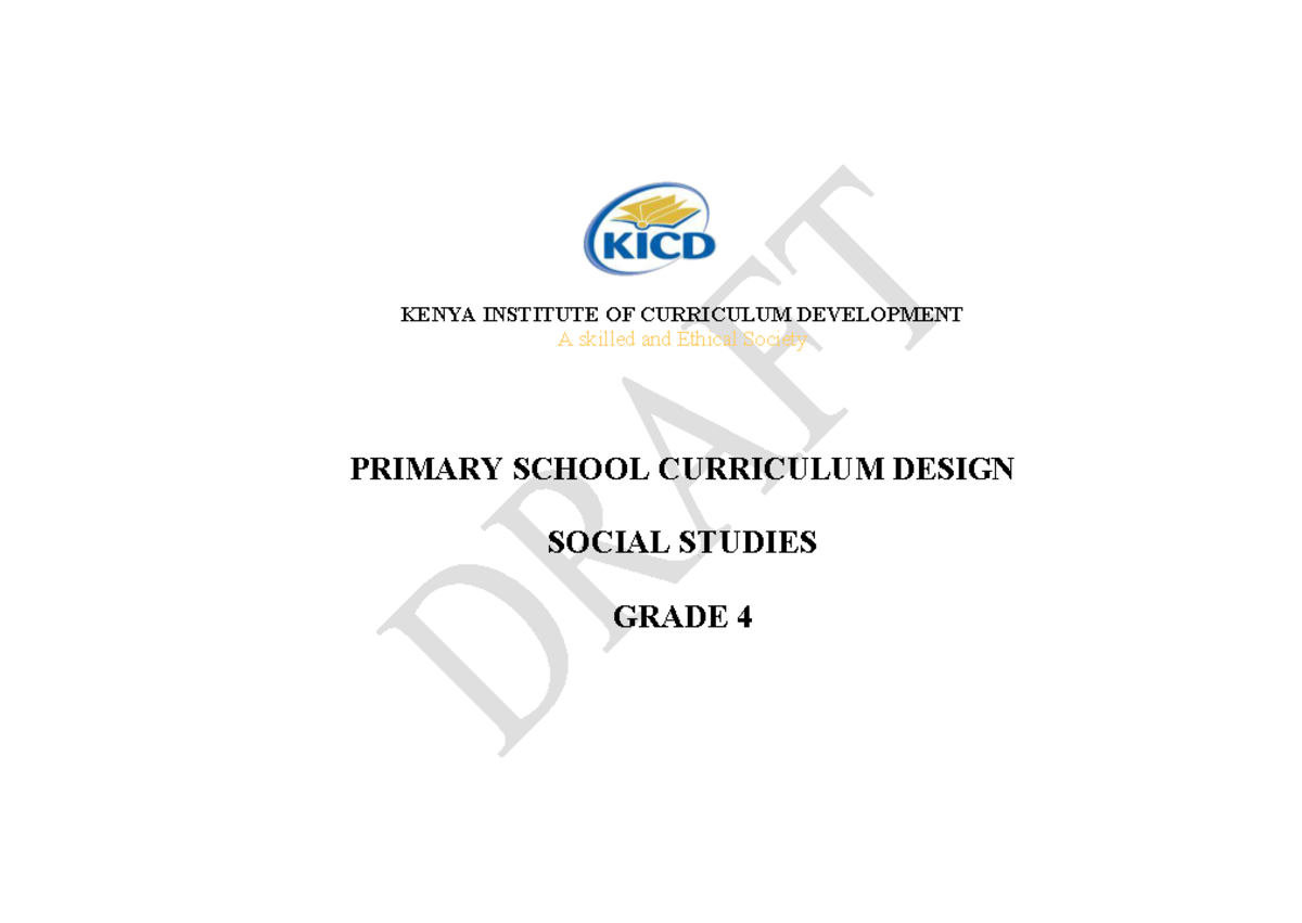 Grade 4 Social Studies Curriculum Design: A Comprehensive Guide - Studocu
