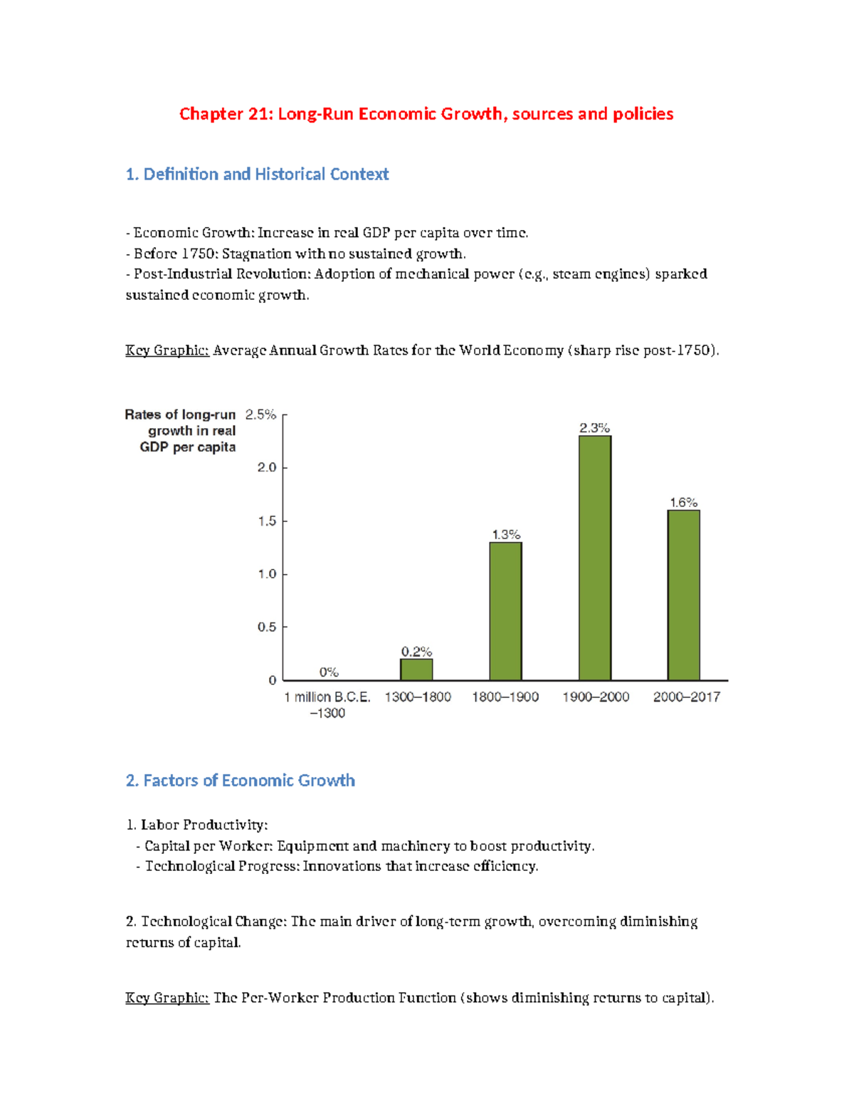 ECO 201: Long-Term Economic Growth Study Guide & Key Theories - Studocu
